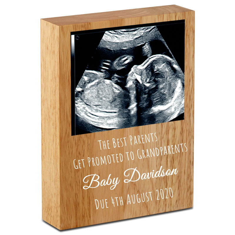 Bespoke Printed Ultrasound Baby Scan Photo Block – Custom Gift Co